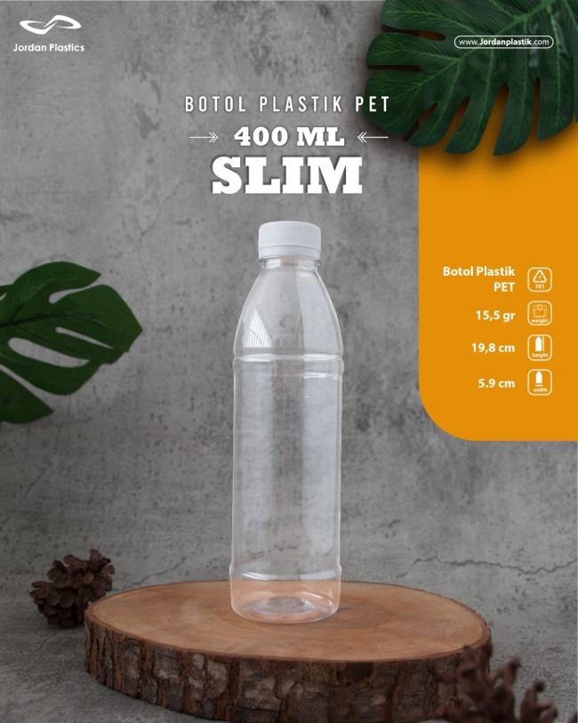 BOTOL PLASTIK PET 400 ML SLIM