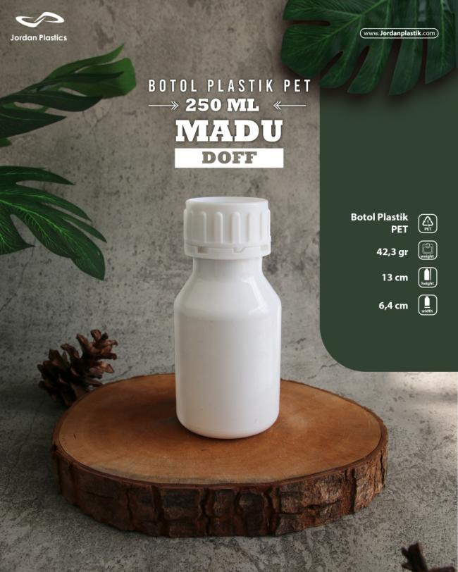 BOTOL PLASTIK PET 250 ML MADU DOFF