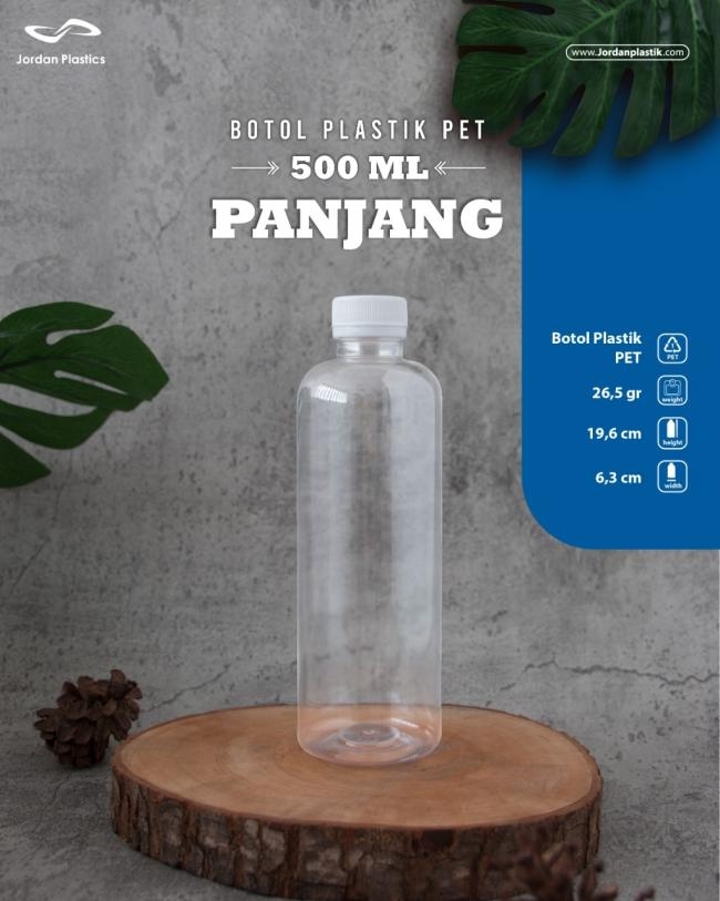 BOTOL PLASTIK PET 500 ML PANJANG